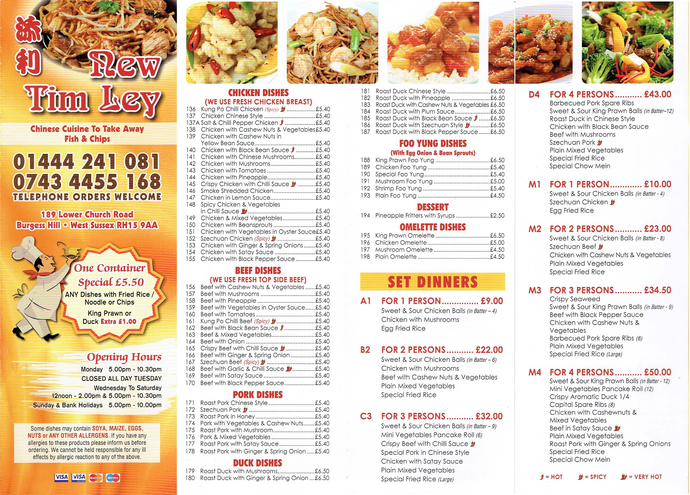 New Tim Ley | Chinese Takeaway Burgess Hill