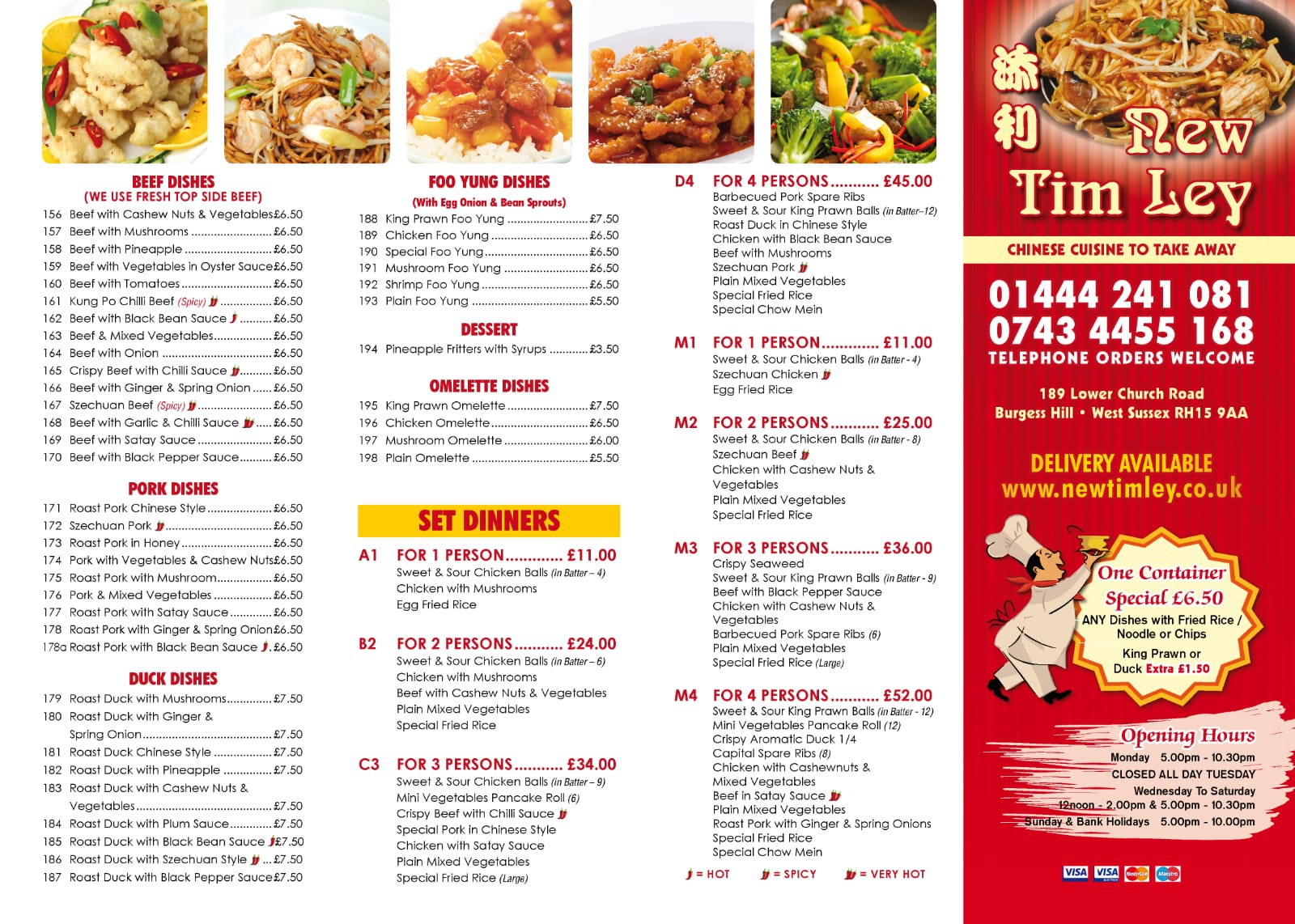 New Tim Ley | Chinese Takeaway Burgess Hill